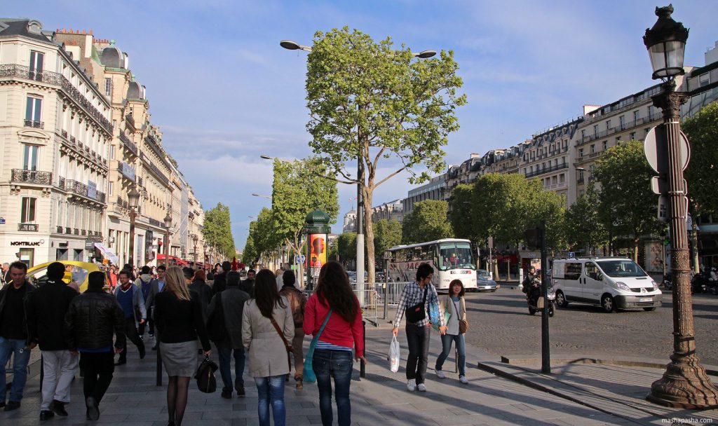 Елисейские поля в Париже: описание, история, фото | Paris-Life.info